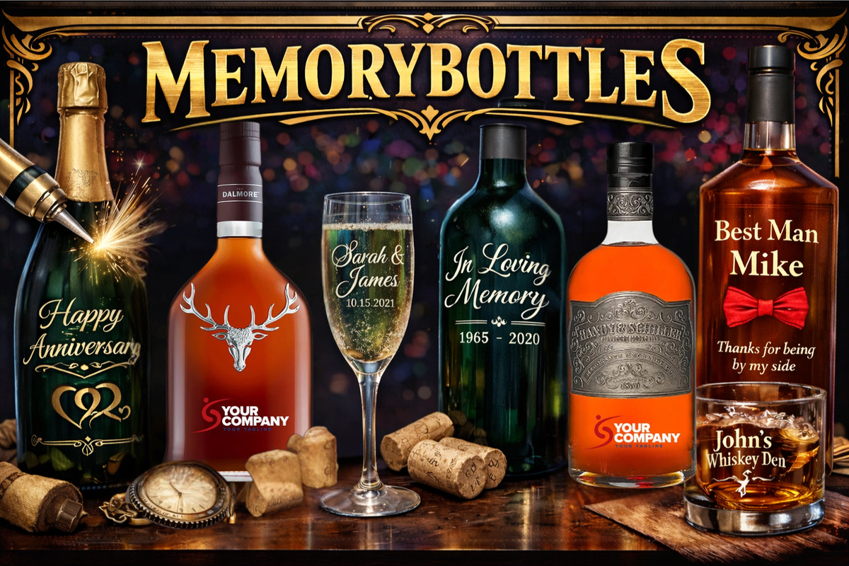 Custom Engraved Gifts & Glass Etching- Personalized Wine & Liquor Gift